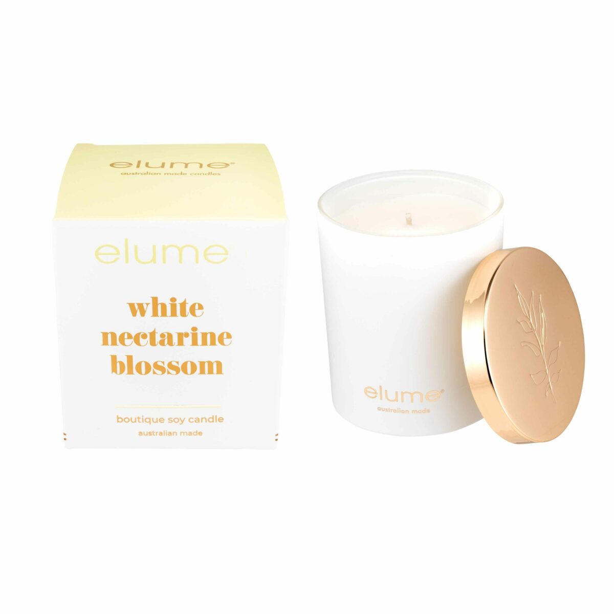 Boutique Soy Candle - White Nectarine - Elume Australian Handmade Candles